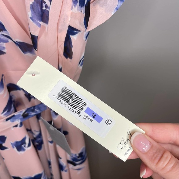 Eliza J | Dresses | Nwt Eliza J Faux Wrap Chiffon Floral Print High Low ...